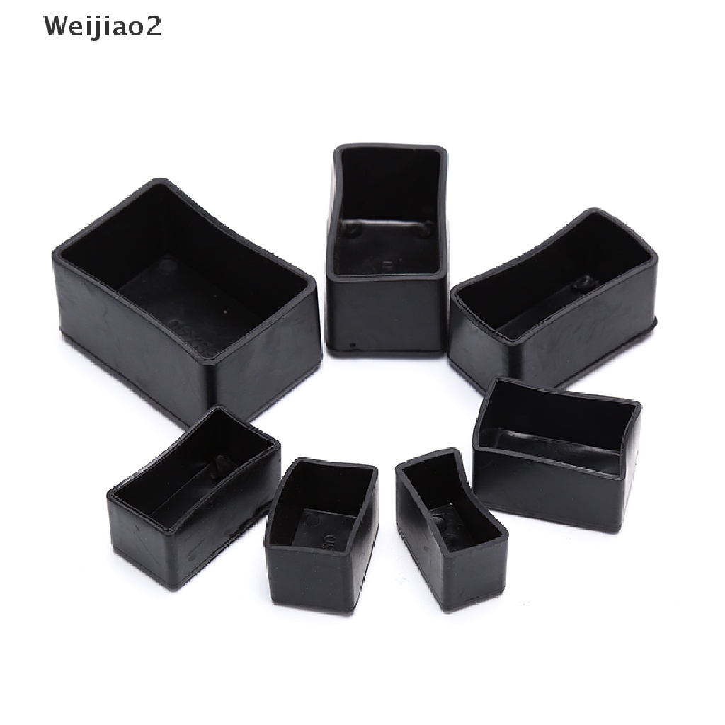 Weijiao2 8pcs Rectangle Silicone Chair Leg Caps Non-slip Table Foot ...