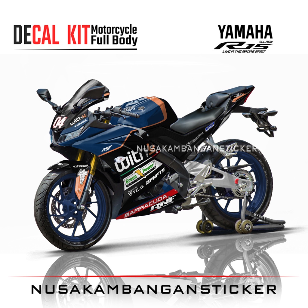 Yamaha R15 V3 VVA Motorcycle Decal Sticker Full Body Livery With ...