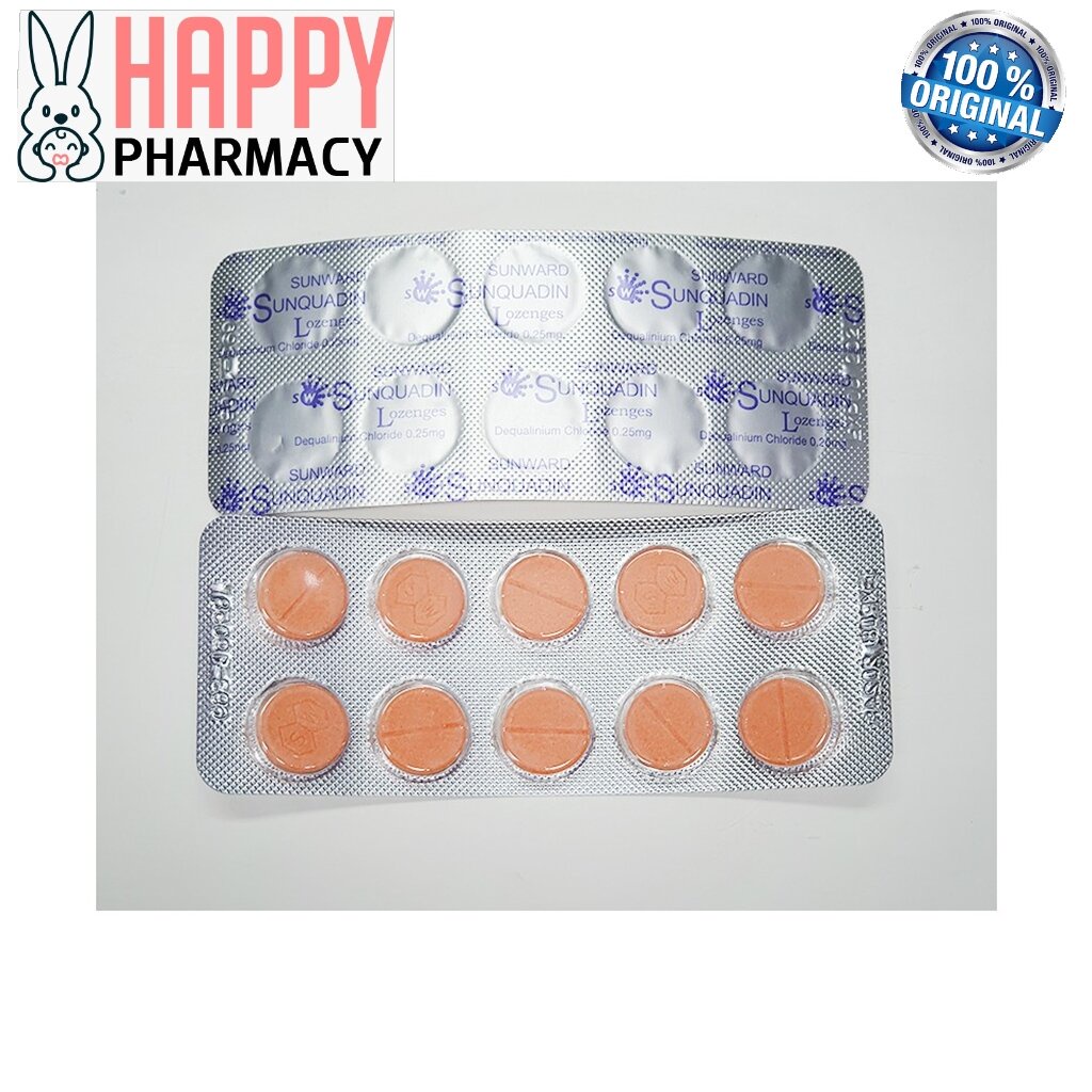 SUNWARD Sunquadin Lozenges 10's [EXP:10/26] CHEWABLE TABLET SORE THROAT ...