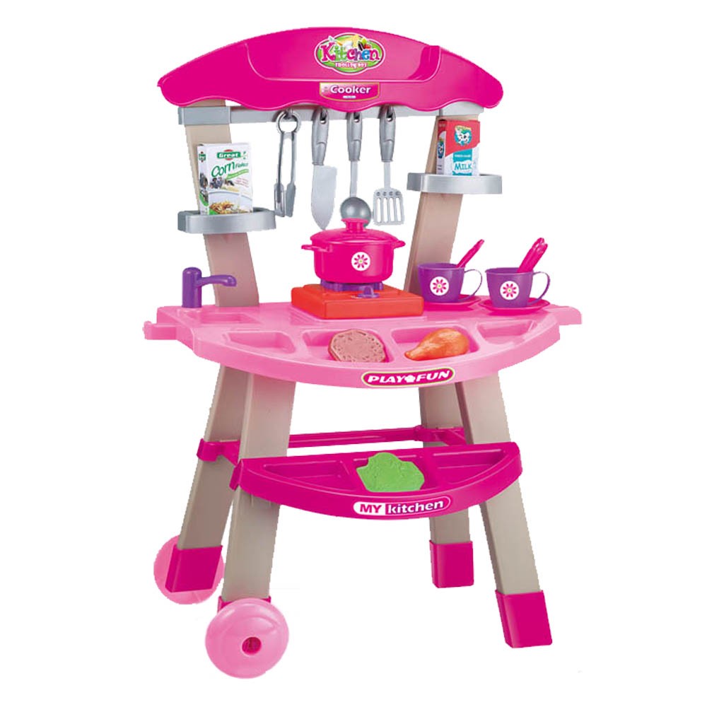 CT Toys - Kitchen Trolley Kids Playset (Clear Stock Sale) | Shopee Malaysia