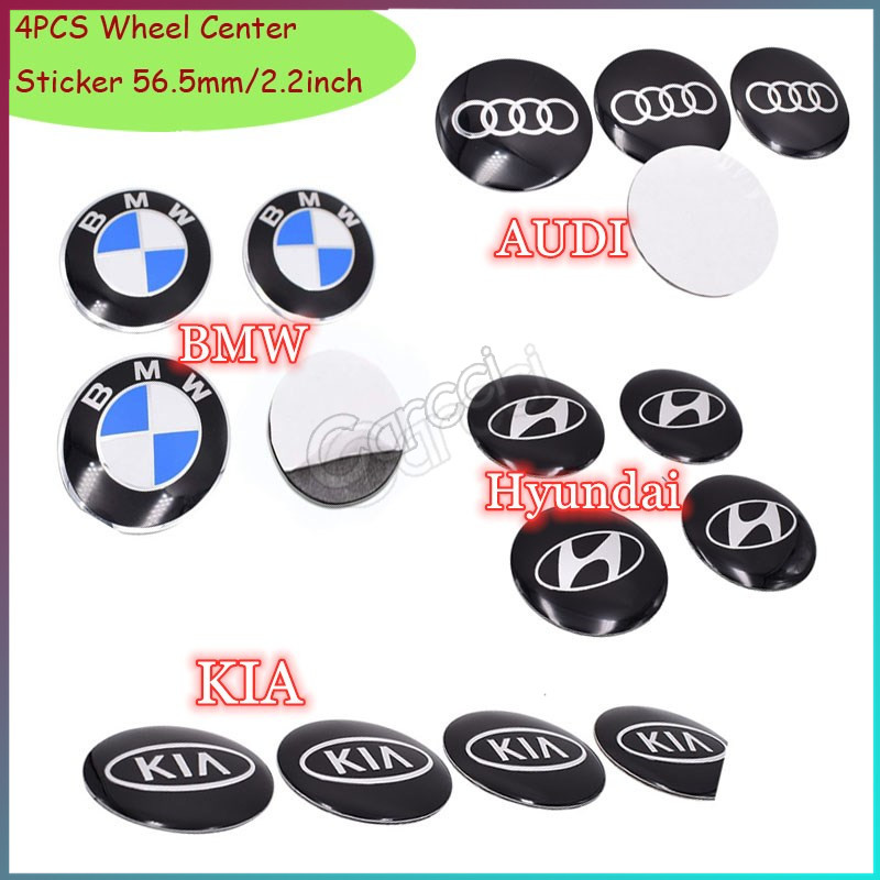 4PCS/lot 56MM 65MM Car Wheel Center Hub Caps Badge Emblem Stickers ...