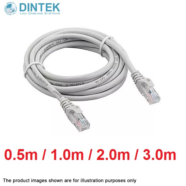 CTO Dintek Cat6 RJ45 LAN Cable / Patch Cord (Grey Color) - Custom Made ...