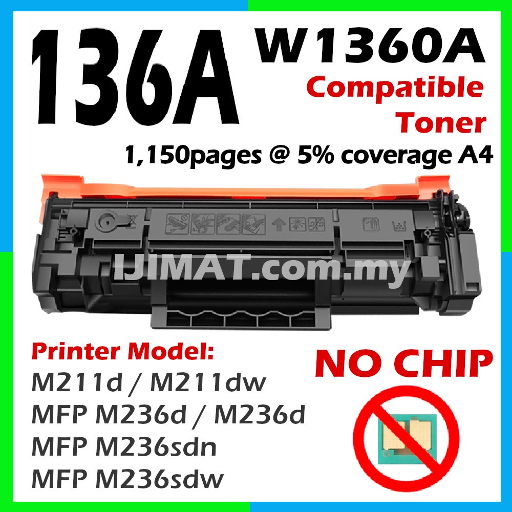 Laser Toner Compatible to HP W1360A HP136A W1360X 136X W1360XL LaserJet ...