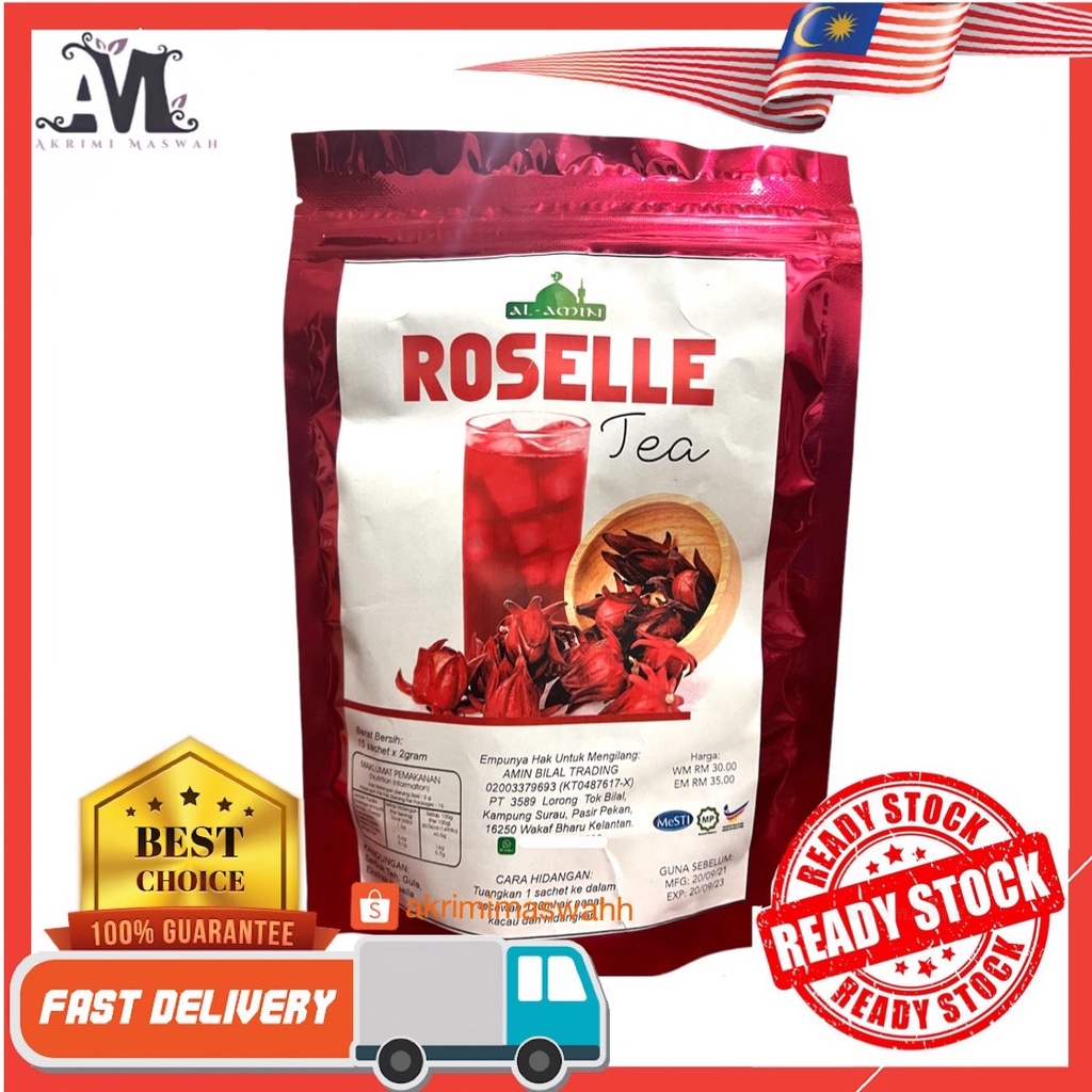 🔥TEH ROSELLE TEA 15 SACHET DETOX TURUN BERAT BADAN🔥 [READY STOCK]💯 | Shopee Malaysia