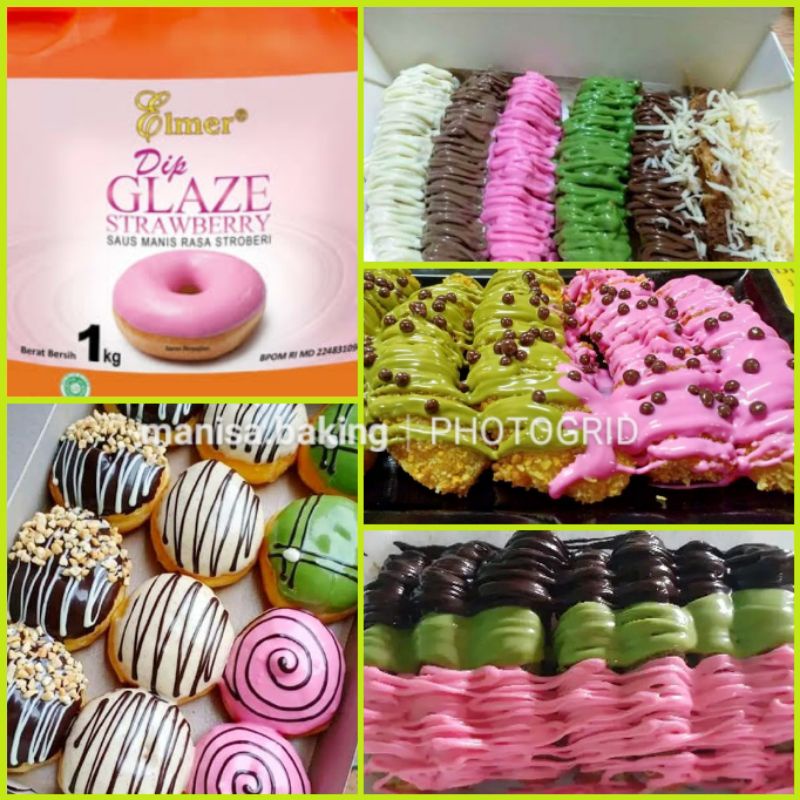 Elmer GLAZE REPACK 500 GR GLAZE DONAT LUMER ORIGINAL HALAL JAMI LUMER ...