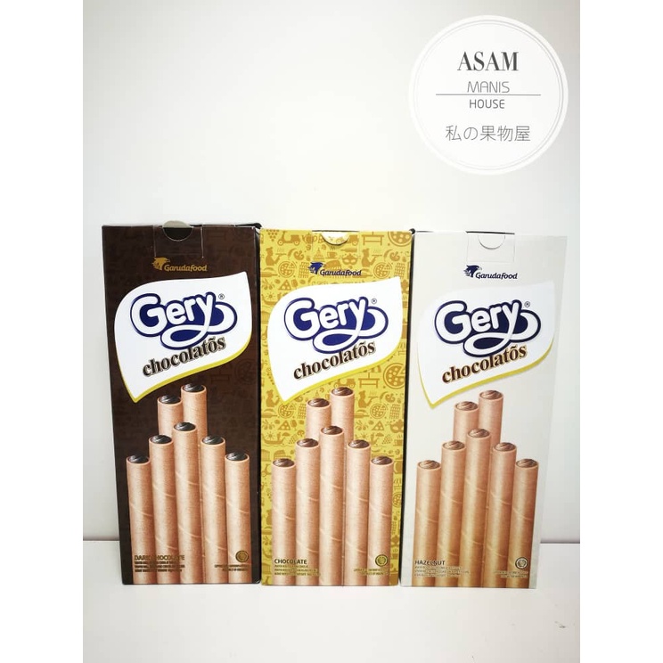 Gery Chocolatos Chocolate Dark Hazelnut Wafer Roll 16g x 10 sticks / 160g HALAL | Shopee Malaysia