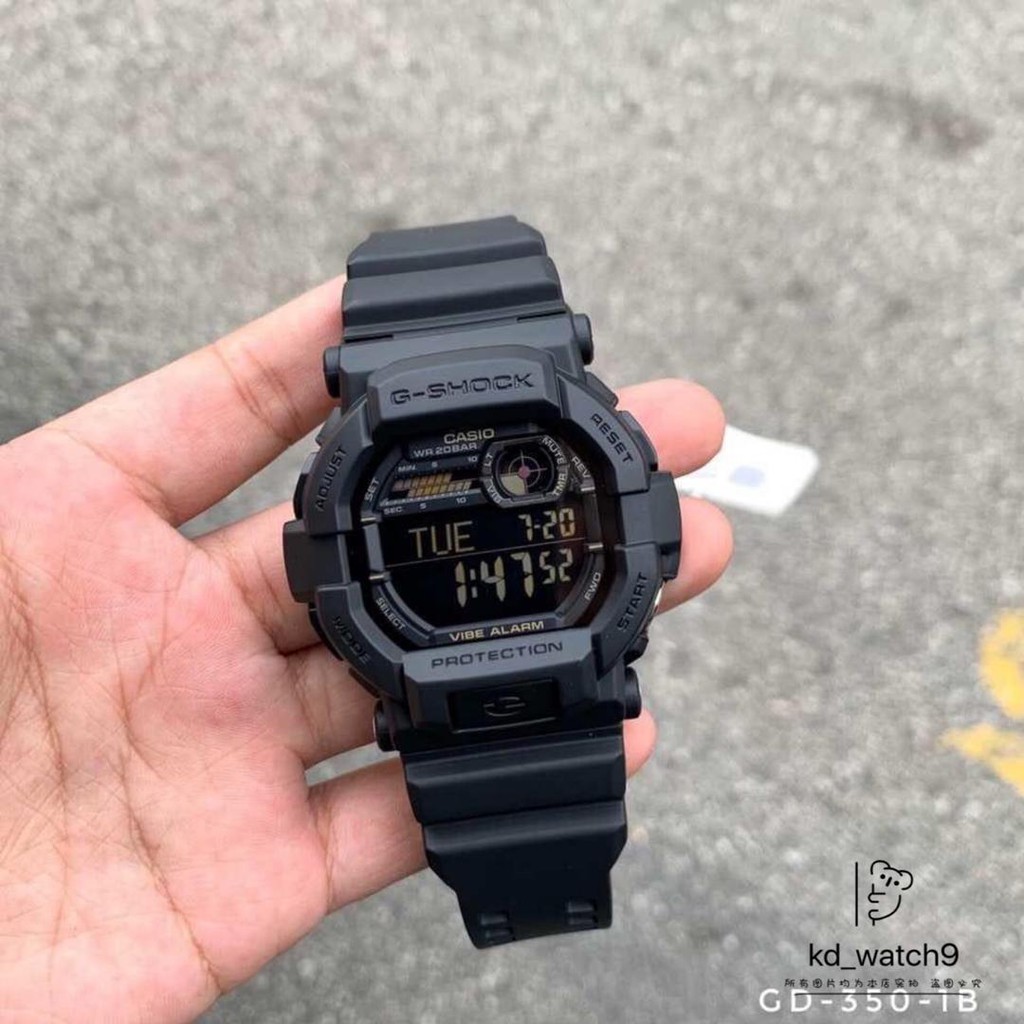 Casio G-shock GD-350-1B Vibration Alert gd-350 100% Original | Shopee ...