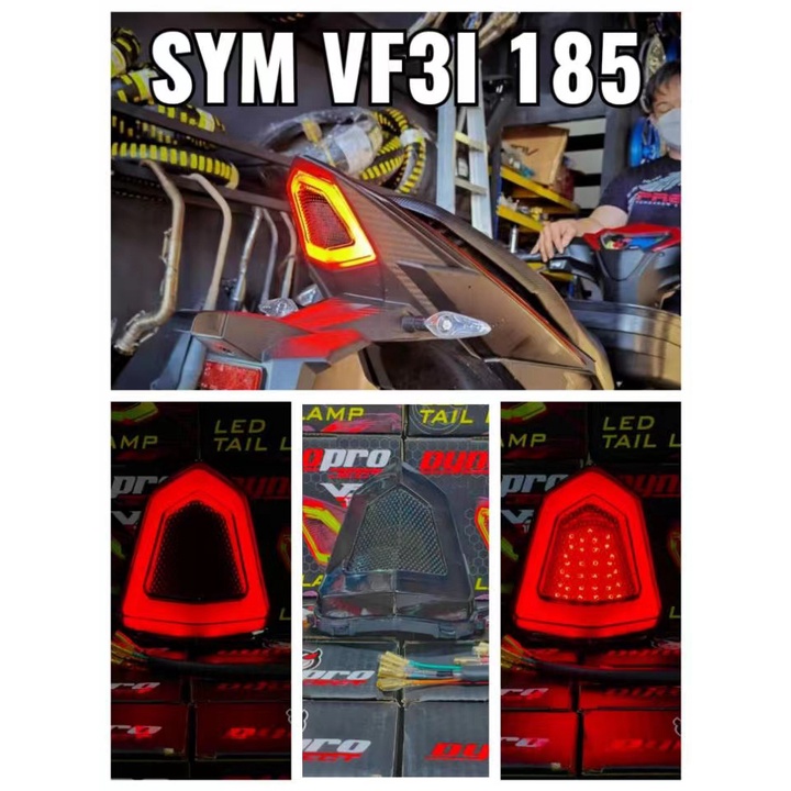 DYNOPRO SYM VF3I 185 LED TAIL LAMP LED TAIL LIGHT LED HEAD LAMP SYM ...