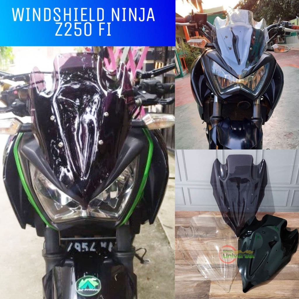 WINDSHIELD NINJA Z250 FI VISOR NINJA Z 250 FI Thickness 3 MM | Shopee ...