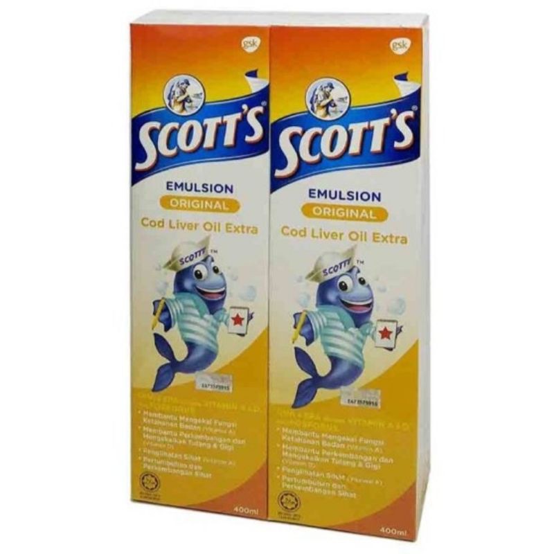 SCOTT'S EMULSION 400ML ORIGINAL (400MLX2BOTTLE) | Shopee Malaysia