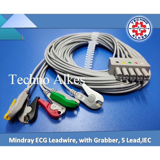 Mindray ECG Lead Leadwire, with Grabber, 5 Lead, IEC / ECG Cable 5 Lead ...