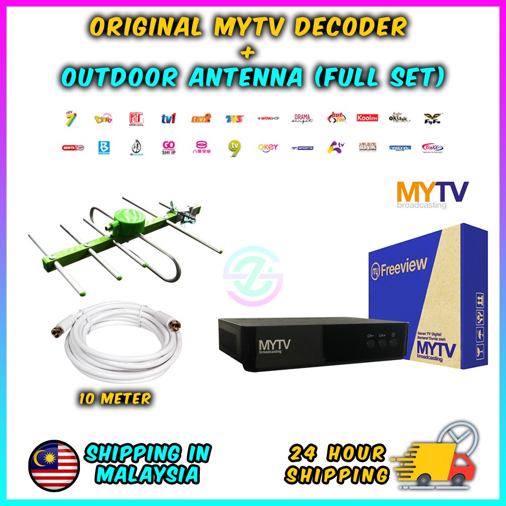 antena tv 💥READY STOCK💥 Mytv Myfreeview Full Complete Set (Decoder ...