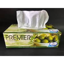Premier 100% Pulp Tissue Box (90 sheets x 1 ply embossed tissue ...