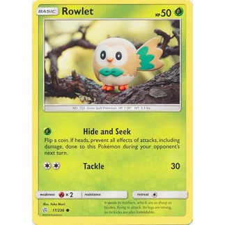 Rowlet / 17/236 / Common / Sun & Moon Cosmic Eclipse Pokemon Trading ...