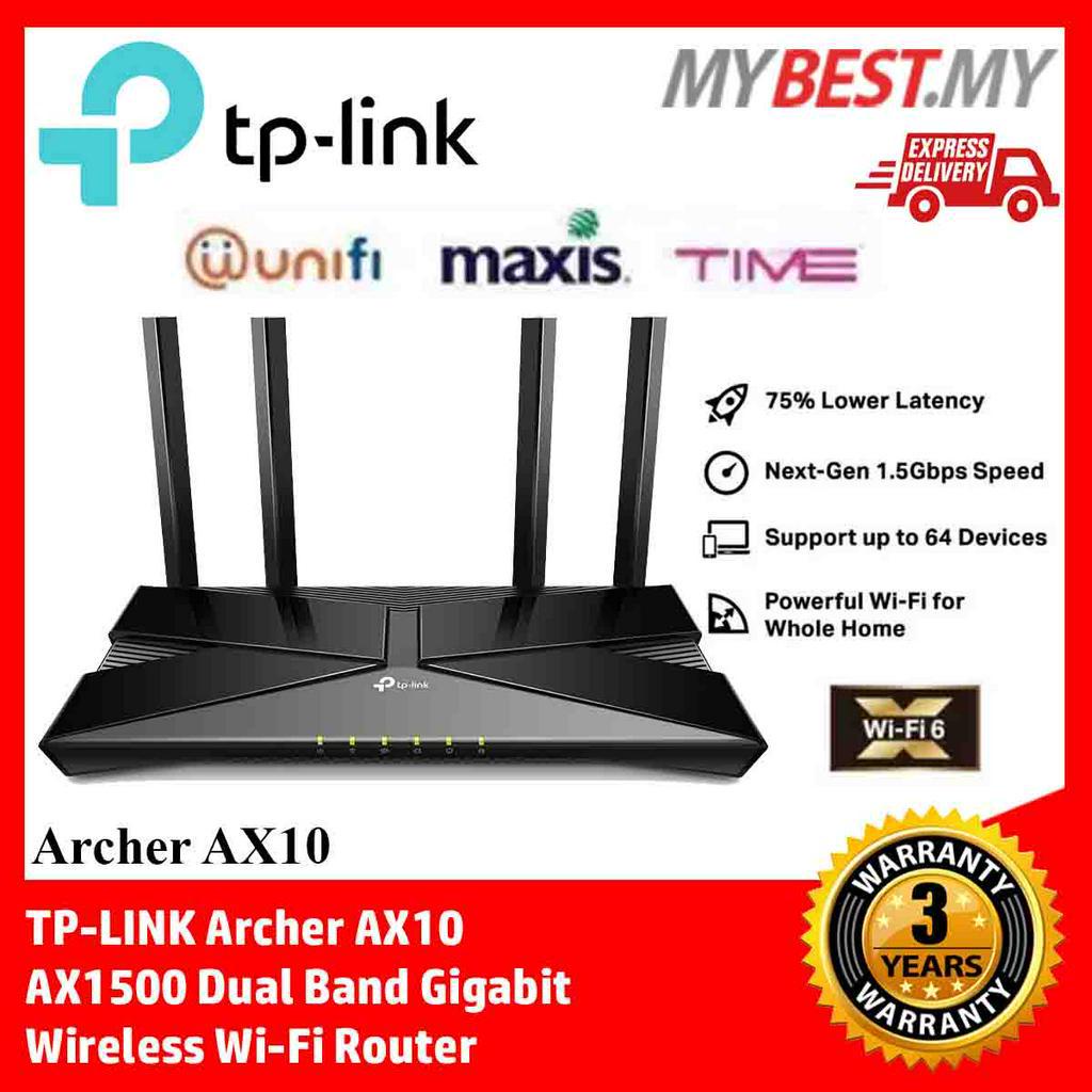 TP-LINK WiFi6 AX1500 Archer AX10 Dual Band Gigabit Wireless Wi-Fi ...