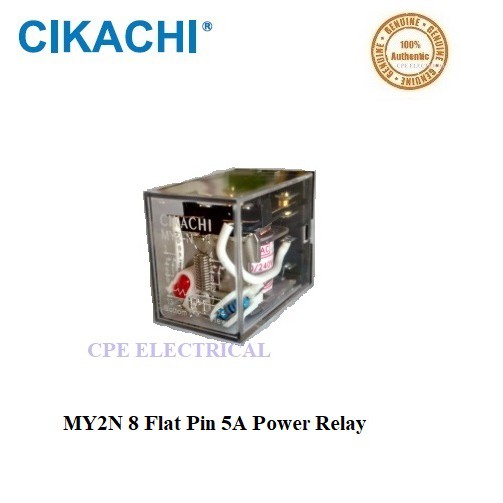 Cikachi MY2N 5A 8 Flat Pin 2 Pole Power Relay 240VAC 110VAC 24VAC 24VDC 12VDC | Shopee Malaysia