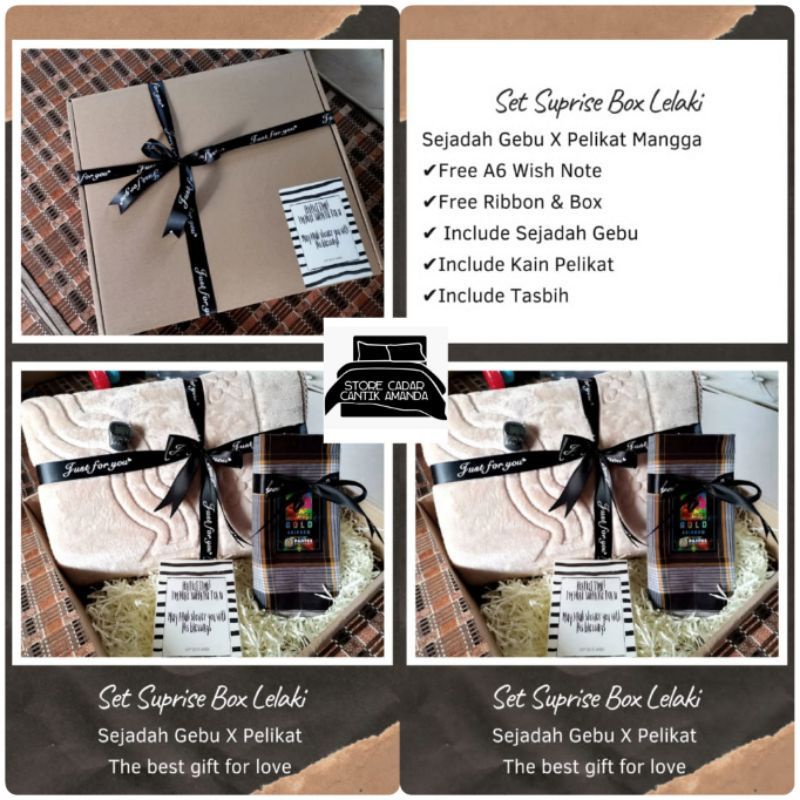 Set Hadiah Birthday Gift Box Sejadah Pelikat untuk Lelaki | Shopee Malaysia