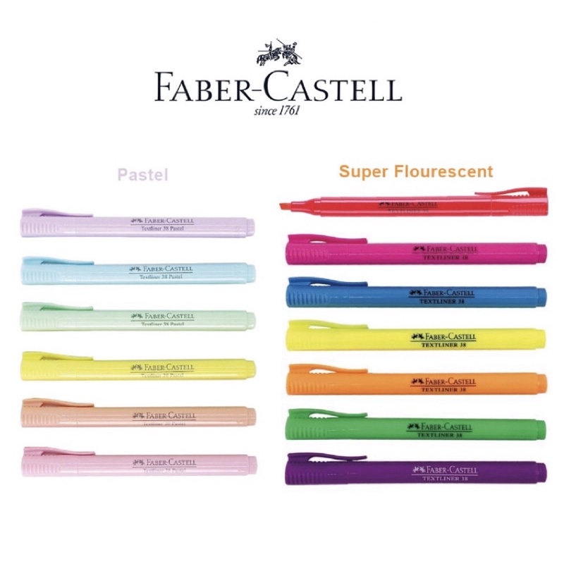 Faber-Castell Textliner 38 Hightlighter Pen - (1'pc) Fluorescent ...