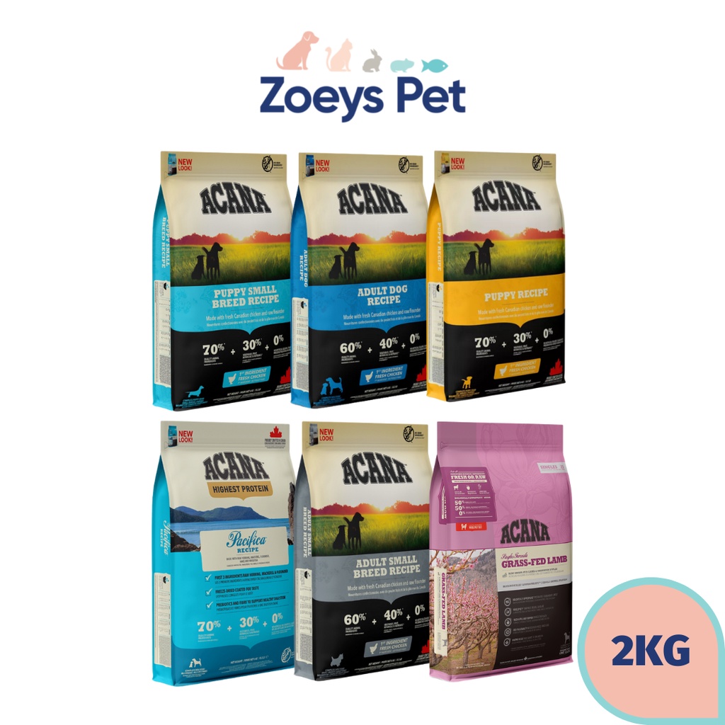 Acana 2kg Dry Dog Food (Adult/ Small Breed/ Puppy)/ (Grass-Fed Lamb ...