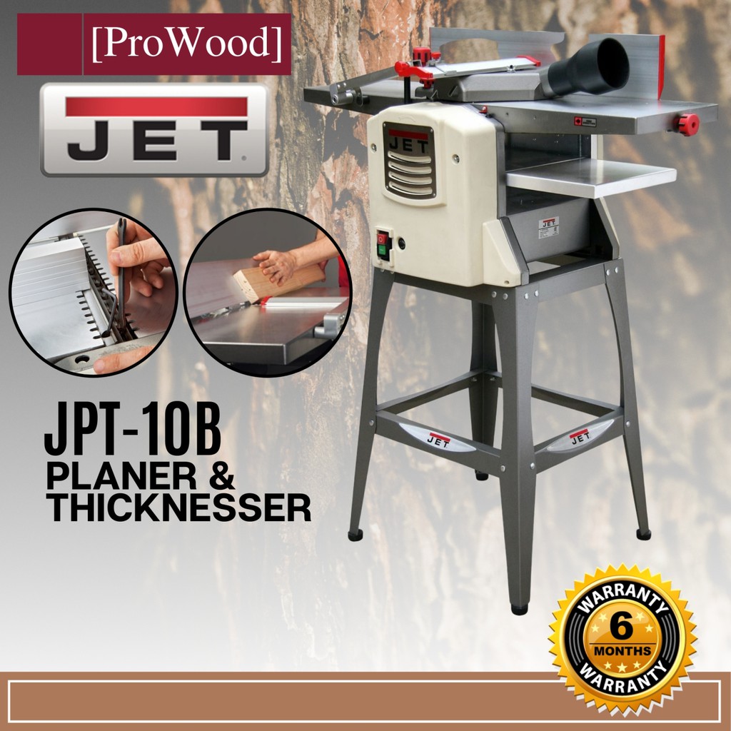 Jet Professional JPT-10B 1.5kW 254mm Planer and Thicknesser with Stand ...