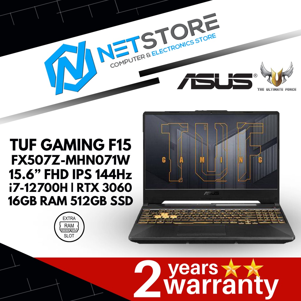 ASUS TUF GAMING F15 FX507Z-MHN071W 15.6" FHD | i7-12700H | RTX 3060 | 16GB RAM 512GB SSD GAMING ...