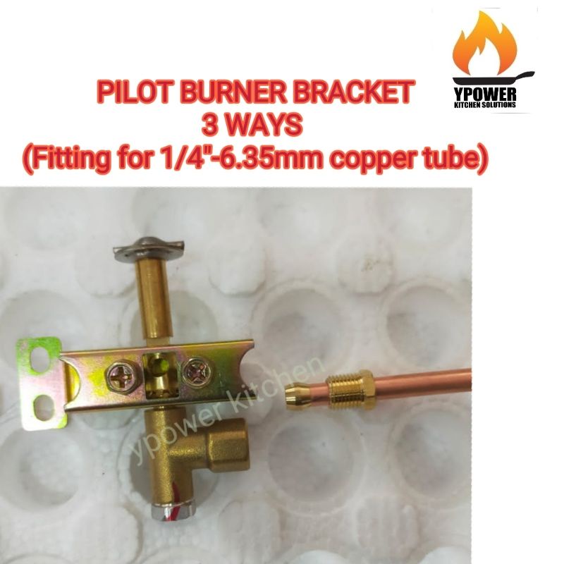 Pilot Bracket for open burner/griller/Bar burner ..etc /3 ways flame ...