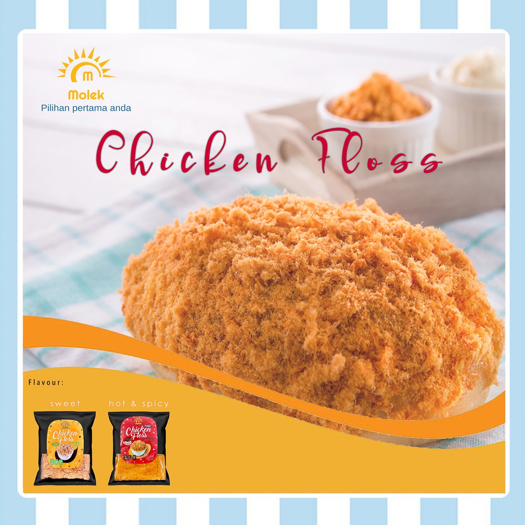 MOLEK CHICKEN FLOSS (SWEET/ SPICY)/ SERUNDING AYAM (MANIS/ PEDAS ...