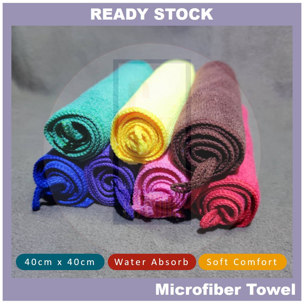 Tuala Pencuci Kereta 40x40cm Microfiber Kain Lap Auto Care Cuci Wax ...