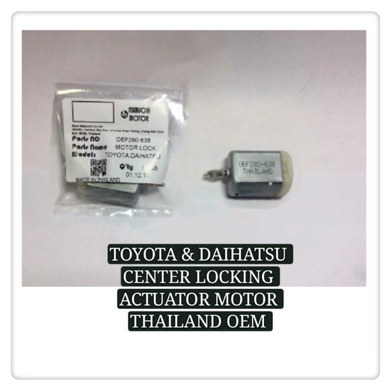 TOYOTA & DAIHATSU CENTER LOCK ACTUATOR MOTOR WITH GEAR THAILAND OEM ...