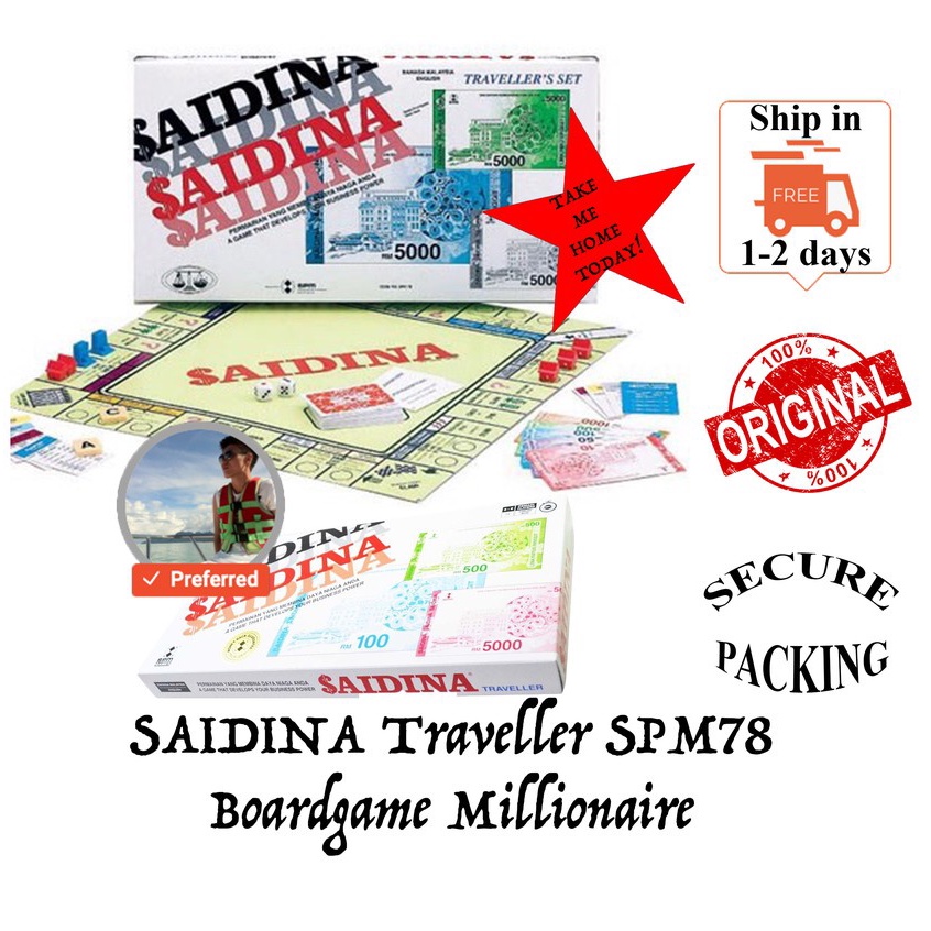 SPM78 SAIDINA TRAVELLER SPM78 (BM/ENG) BOARDGAME MILLIONAIRE (READY ...