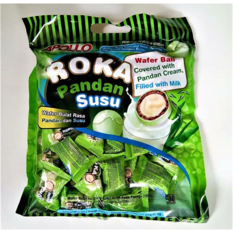 Apollo ROKA WAFER BALL PANDAN Contents 50PCS | Shopee Malaysia