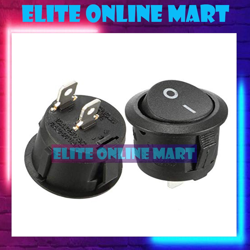 2 Pin On-Off Car Round Rocker Switch | Shopee Malaysia
