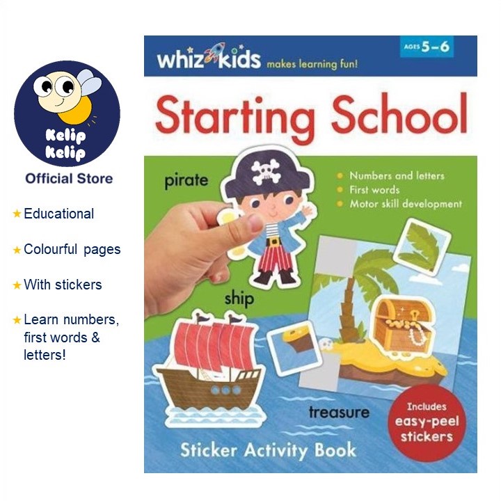 Whiz Kids Starting School Learning Activity Book With Stickers ...