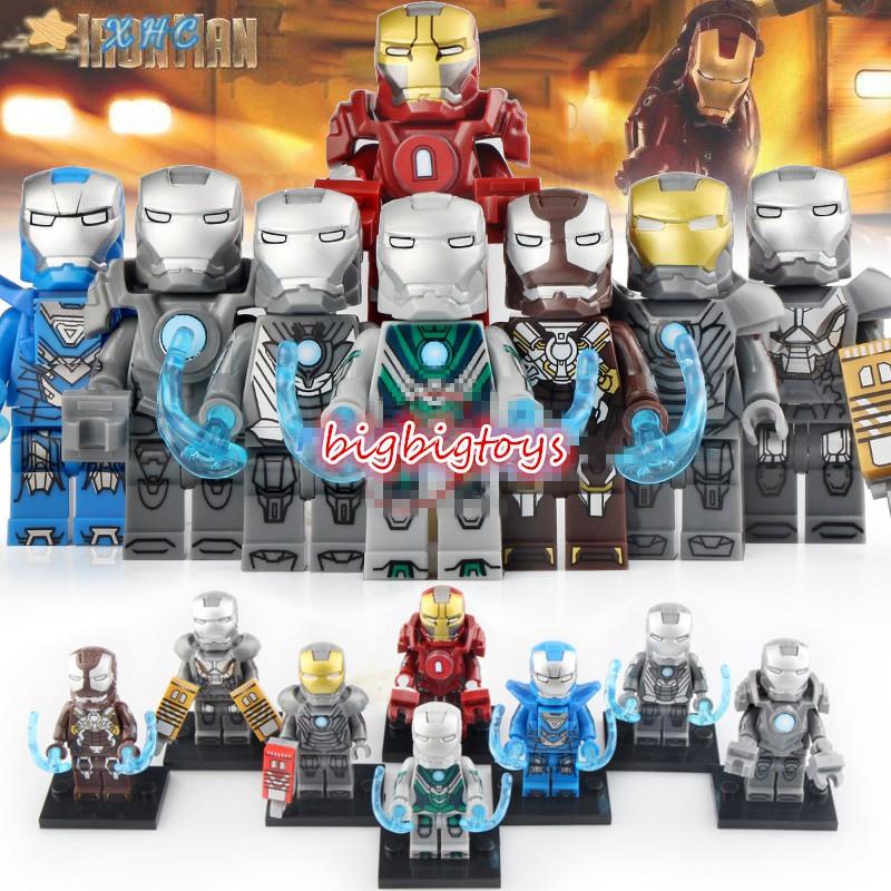 [Ready stock] 8pcs / set Ironman Iron Man Tony Stark Minifigures Lego ...