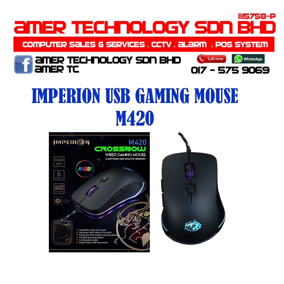 IMPERION M420 CROSSBOW GAMING MOUSE | Shopee Malaysia