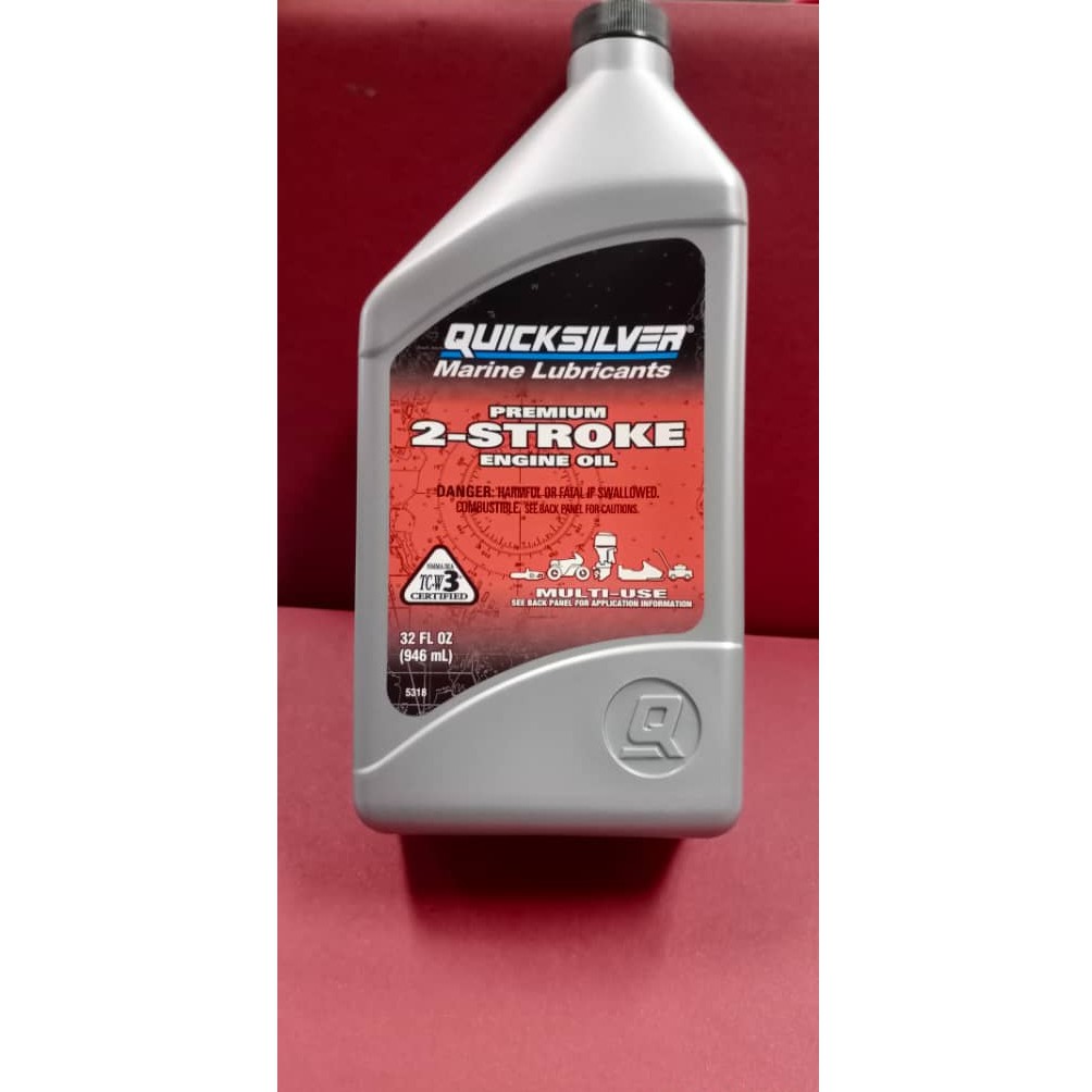 8M0229789 Quicksilver Premium TCW3 2 Stroke Oil (2T Oil) 946ML (1L) for ...