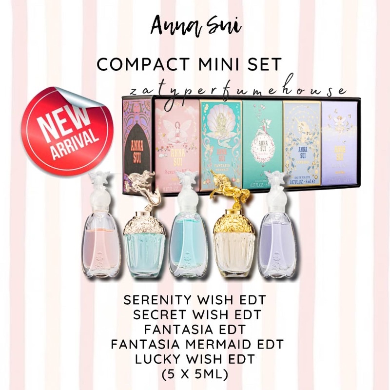 Anna Sui Compact Mini Set Perfume 100% Original New In Box | Shopee ...