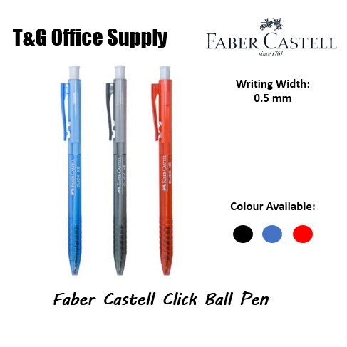 Faber Castell Click Ball Pen 0.7mm / 0.5mm | Shopee Malaysia