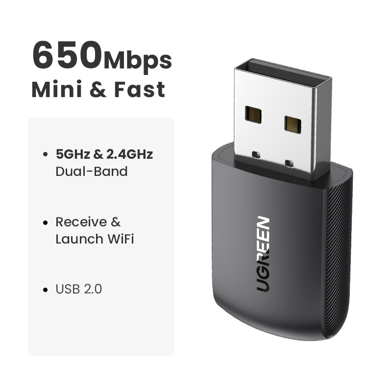 Ugreen Wifi Adapter Wireless Adapter 1300mbps 5ghz And 2 4ghz Dual Band