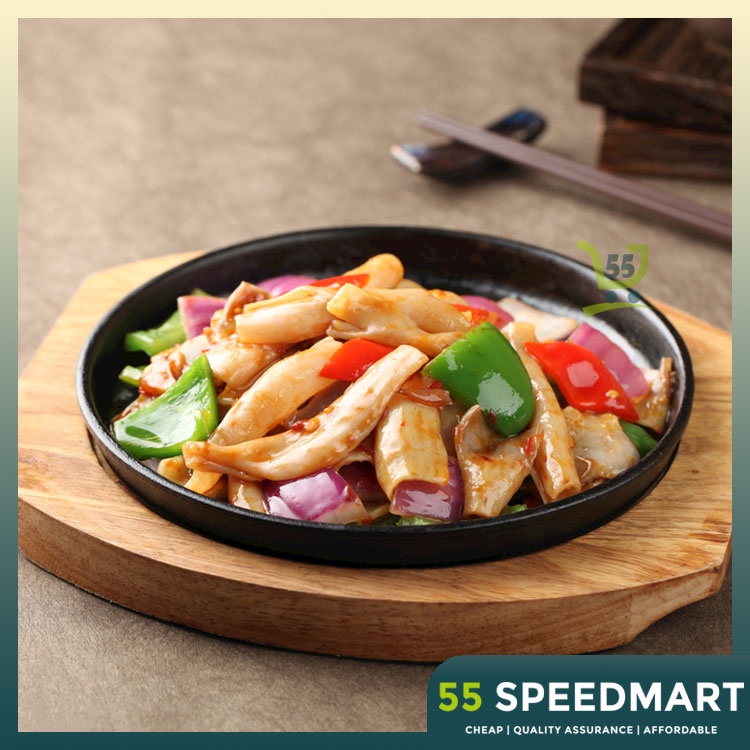 𝟱𝟱𝗦𝗣𝗘𝗘𝗗𝗠𝗔𝗥𝗧 CAST IRON SIZZLING HOT PLATE ROUND SHAPE WITH WOOD ...