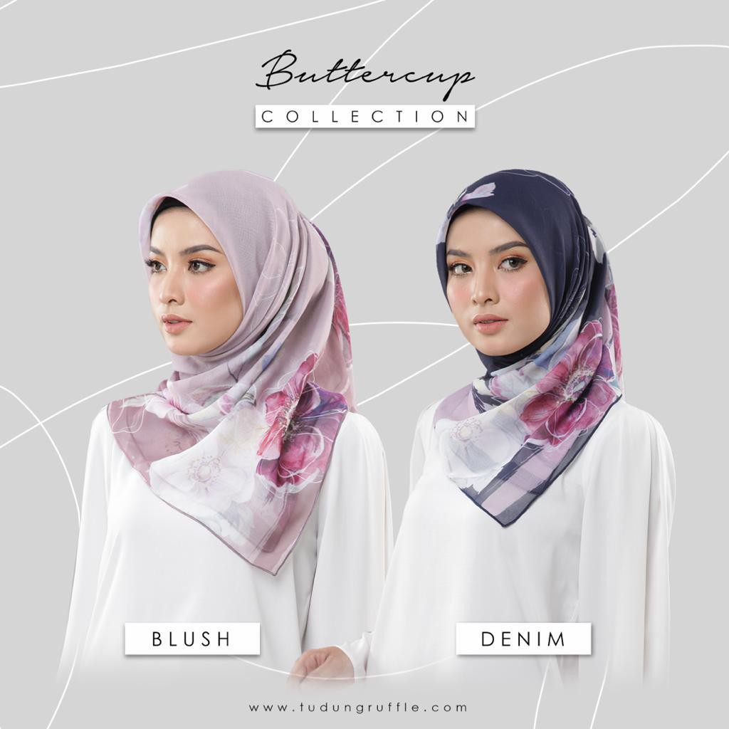 🔥[100% ORIGINAL]🔥 TUDUNG RUFFLE BUTTERCUP | RUFFLE PRINT | AY | Shopee ...