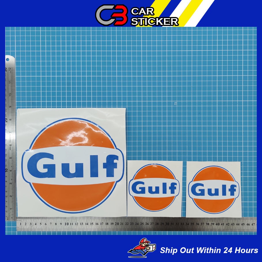 Sticker Cutting Gulf Sticker / cs431 | Shopee Malaysia