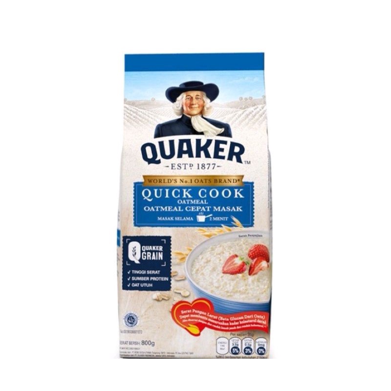 Quaker Quick Cook Oatmeal (800g) | Shopee Malaysia