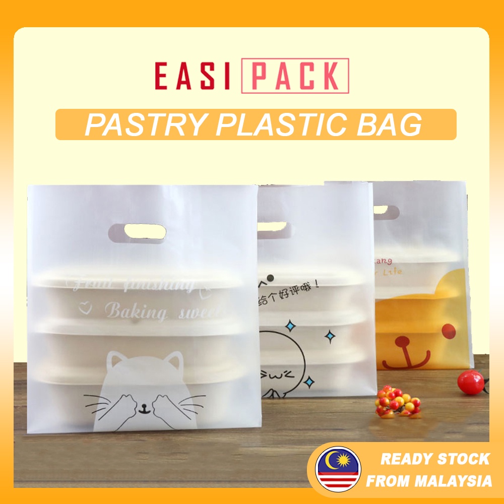 [STOCK CLERANCE] [50pcs +/-] Plastic Handle Bag/ Plastic Punch Hole Bag ...