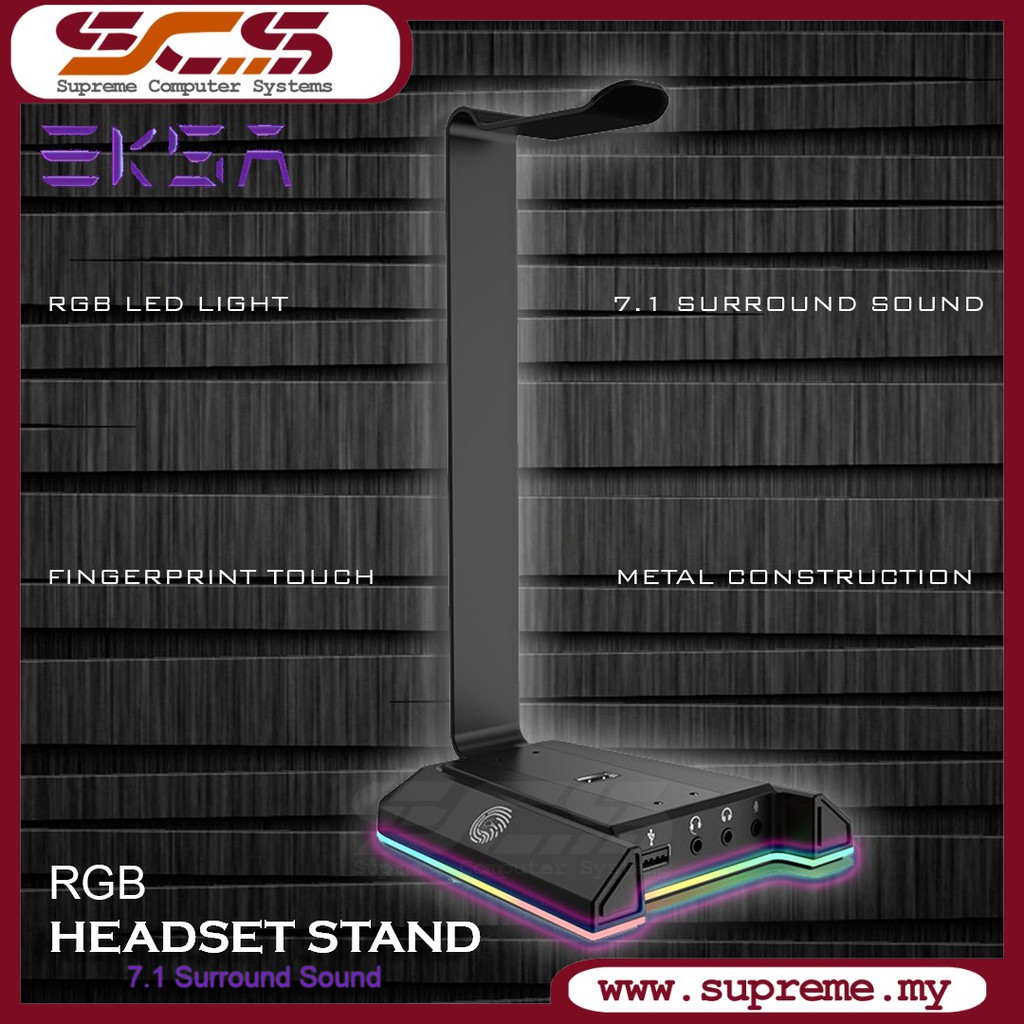 EKSA W1 RGB Headset Stand with 7.1 Virtual Surround Sound EKSA W1 ...