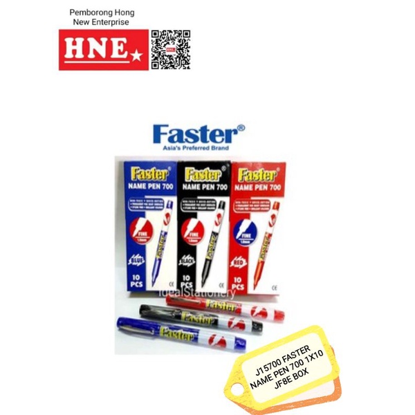 🌟 READY STOCK 🌟 FASTER NAME PEN 700 FINE 1.0MM PERMANENT SMALL MARKER ...