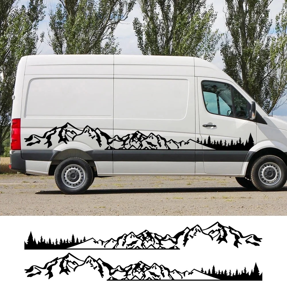 2Pieces Mountain Graphic Stickers for Sport Car, Camper Van Decal ...
