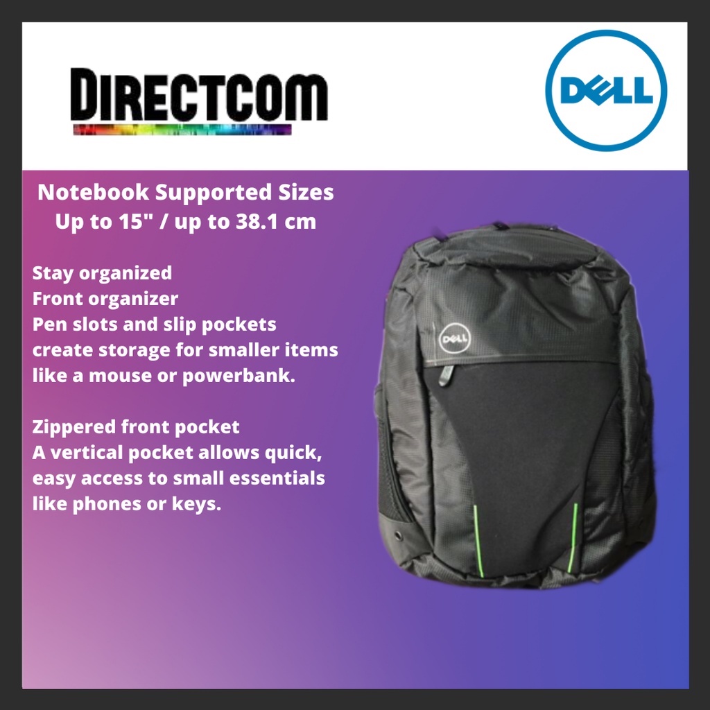 Dell Backpack Padded for 15" Premium for Business School Your Everyday ...
