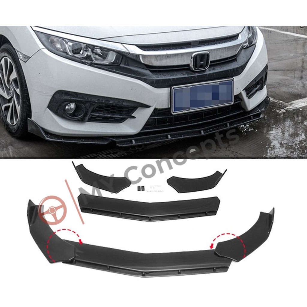 🔥Universal Car Bumper Diffuser Lip Double Layer 🔥Front Bumper Diffuser ...