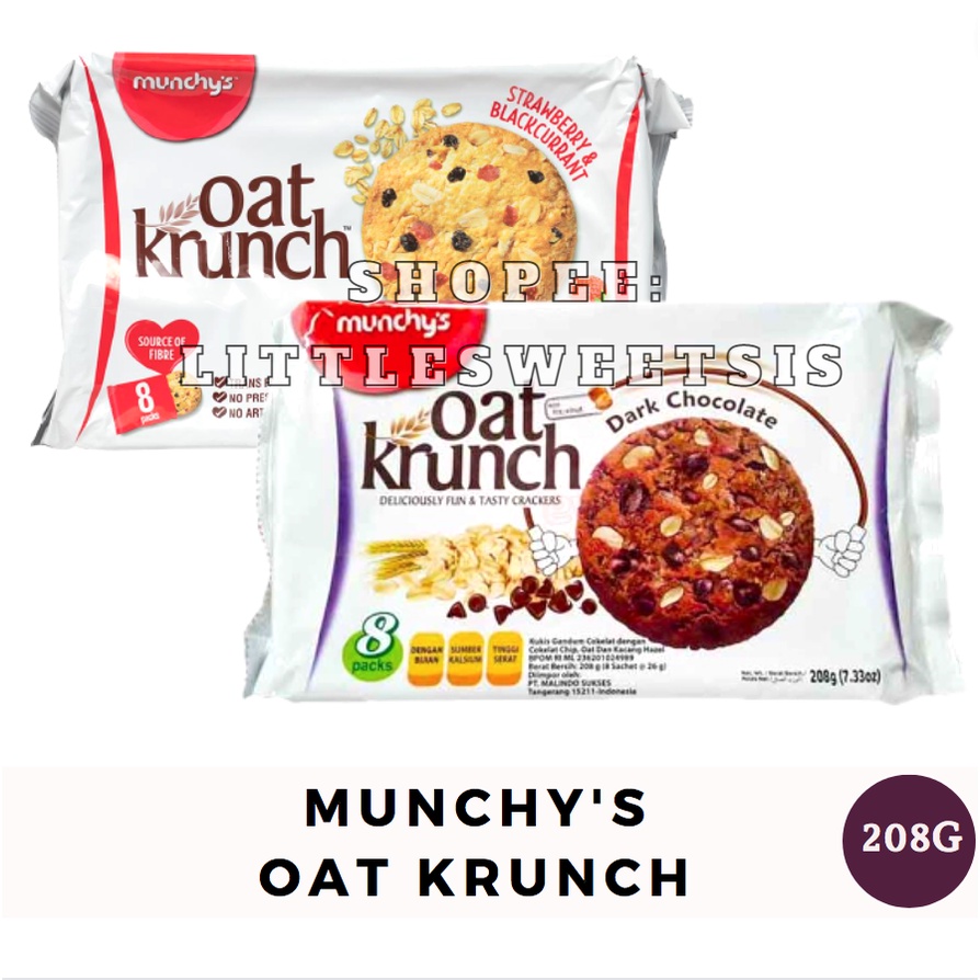 MUNCHY'S CHOCOLATE OAT CRUNCH/ STRAWBERRY OAT CRUNCH | Shopee Malaysia
